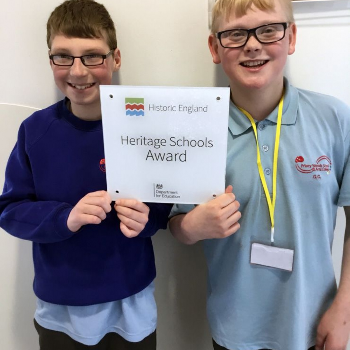 Priory Woods School & Arts College - Heritage School Status